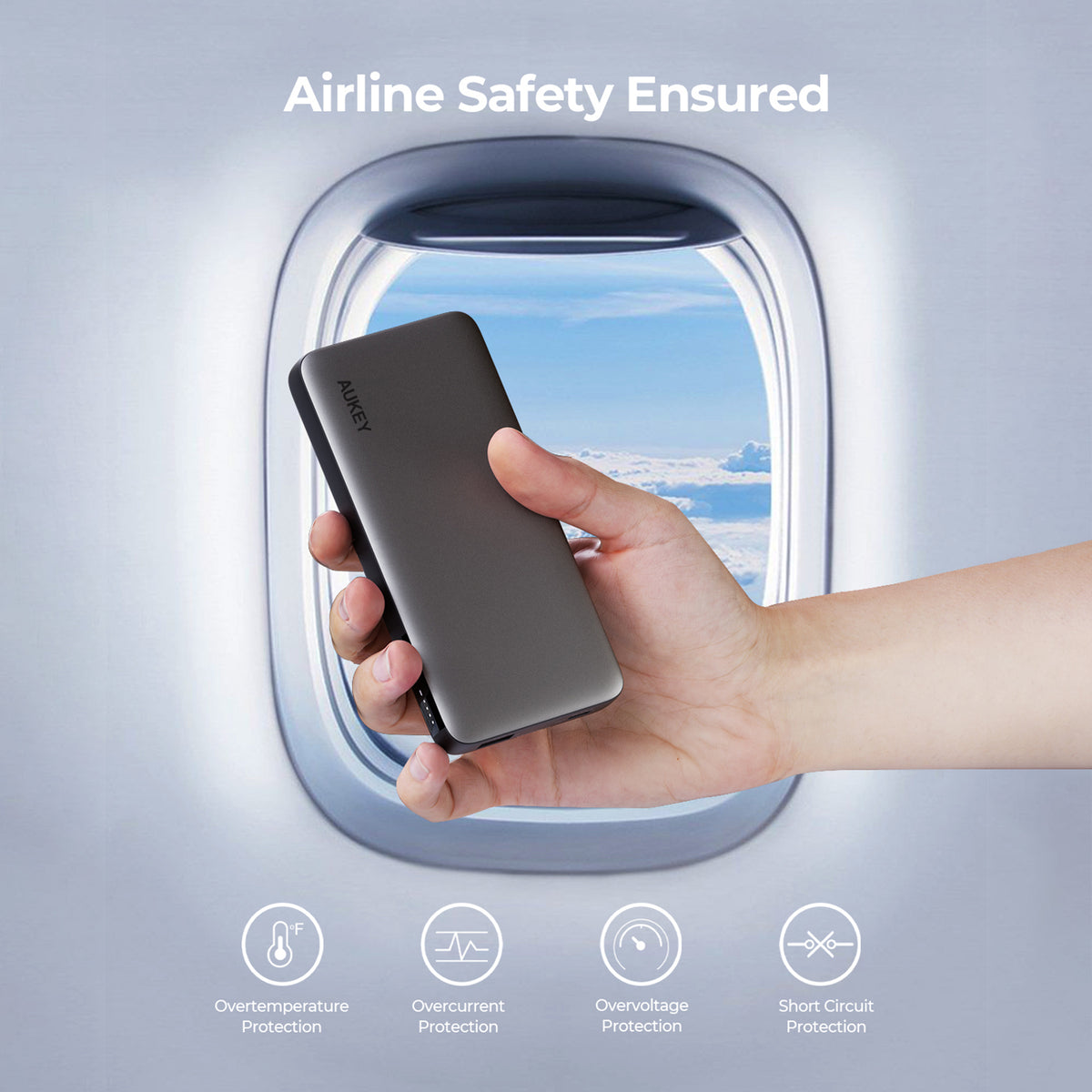 Aukey PB-Y41 Sprint X 30W PD 10KmAh Fast Charging USB C Power Bank